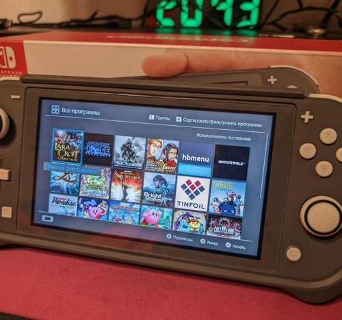 Nintendo switch Lite прошитая, 2 чехла, 128gb evo