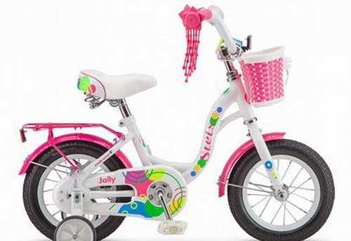Stels Велосипед Jolly 12" (8" Белый/Розовый)