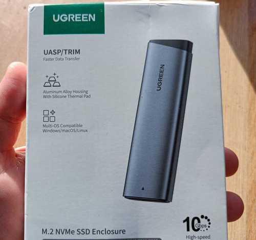 Кейс для SSD диска Ugreen (M2, NVMe)