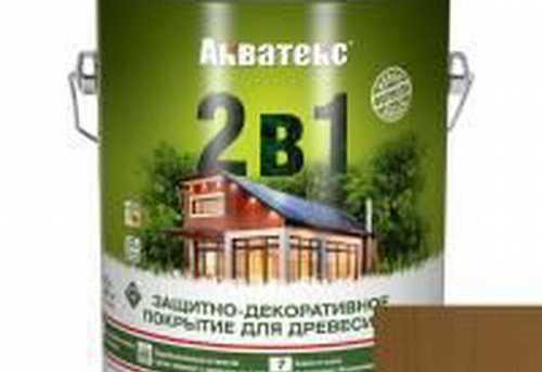 Грунт-антисептик акватекс 2в1 Дуб, 2,7л