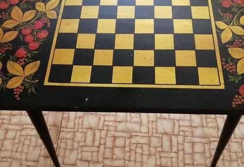 Журнальный столик шахматный хохлома