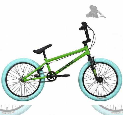 Велосипед Stark Madness BMX 1 (2023) зеленый/черны