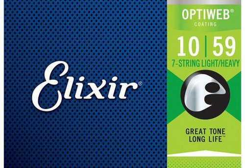 Elixir 10-59 Optiweb 19074 USA струны 7-cтрунн э/г