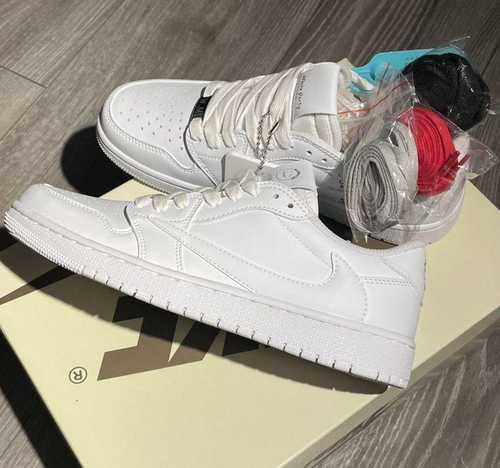 Travis Scott x Air Jordan 1 Low White Party