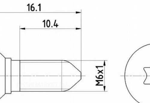 Textar TPM0008 Болт крепеления тормозного диска M6