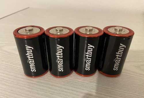 Батарейки R20, 4 штуки, новые, smartbuy