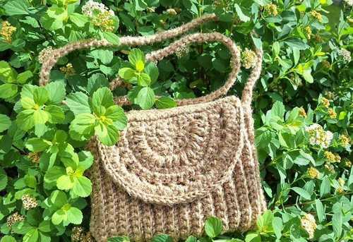 Сумка женская из джута hand made