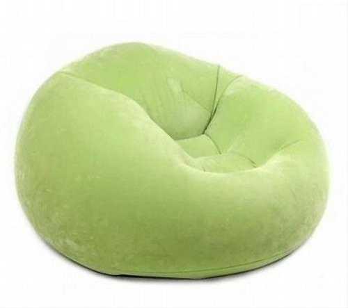 Надувное кресло для дачи intex зеленое