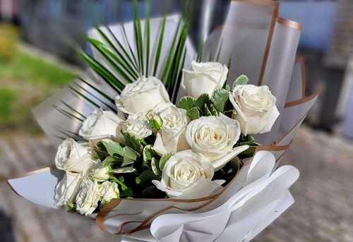 Белые розы Букет Доставка