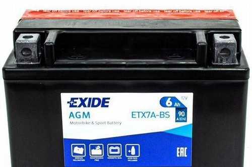 Акб 6Ah Exide etx7a-BS для скутера Yamaha, Kymco