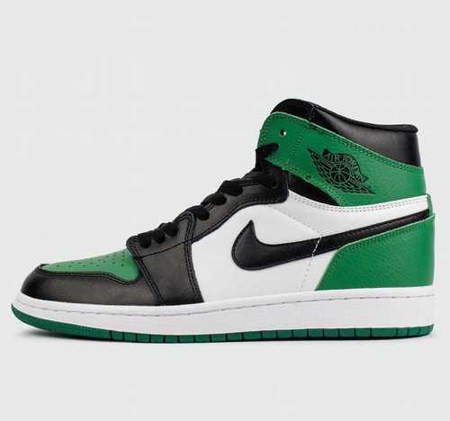 Air Jordan 1 High Green Black / White