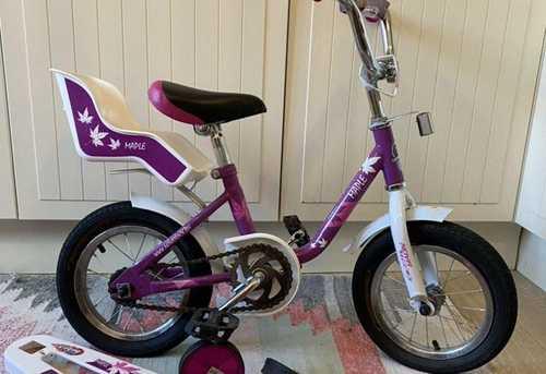 Детский велосипед novatrack maple 12” фиолетовый