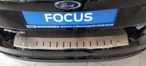 Накладка на задний бампер Ford Focus III 5d FL 14