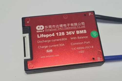 Плата контроля BMS lifepo4 12S 36V 60A