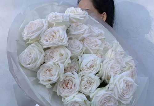 Свадебные букеты из роз сорта White O'Hara