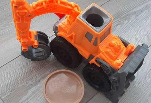 Play doh (плей до) экскаватор, пластилин в подарок