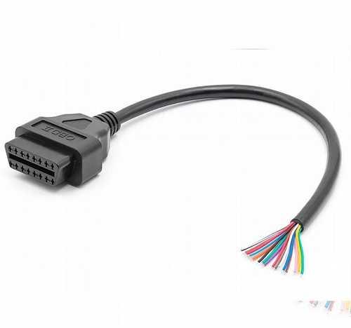 Удлинитель OBD2 16 pin мама с проводами 30см