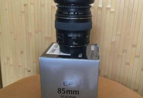 Объектив canon lens EF85
