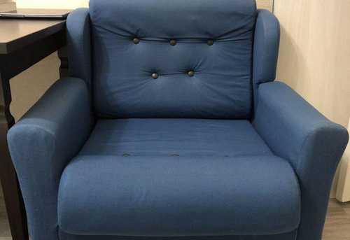 Винтажное кресло кровать в стиле СССР синее