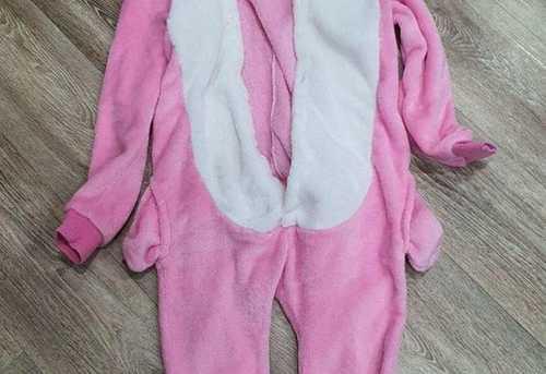 Пижама кигуруми розовая панда 130