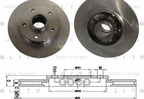 Диск тормозной задний BS0301 Blitz