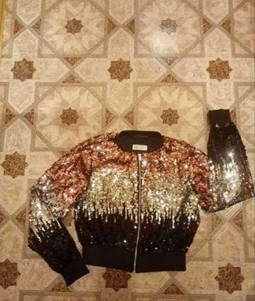 H and M Жакет бомбер со стразами