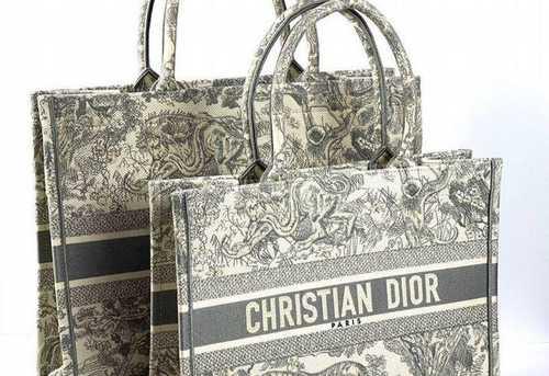 Женская сумка тоут Dior Bооk Totе тигр из жаккарда
