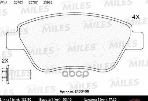 Колодки тормозные дисковые E400400 Miles