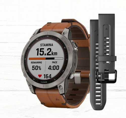 Умные часы Garmin Fenix 7 Sapphire Solar титановый