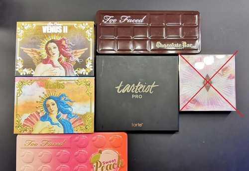 Палетки CTilbury, Tarte,Too faced, Lime crime