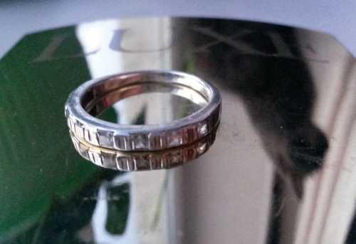 Серебряное п.925 Кольцо р. 18,5 с фианитами