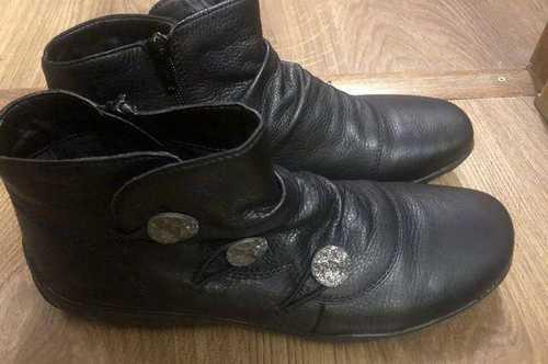 Ботинки черные,серыеEcco фиолет байк нат. кожа р39