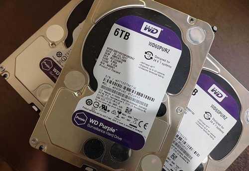 Жесткие диски WD, HDD 3.5" 6Tb, SATA, 64M, 5400rpm
