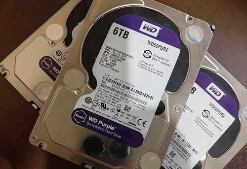 Жесткие диски WD, HDD 3.5" 6Tb, SATA, 64M, 5400rpm