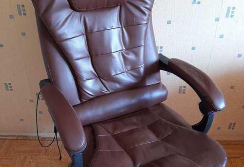 Компьютерное кресло кожаное с массажем (дом/офис)
