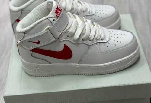 Кроссовки Nike air force high белые