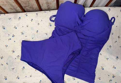Купальник женский раздельный слитный 46 фиолетовый