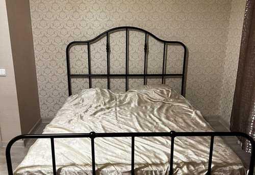 Кровать IKEA металлическая Сагстуа + матрас
