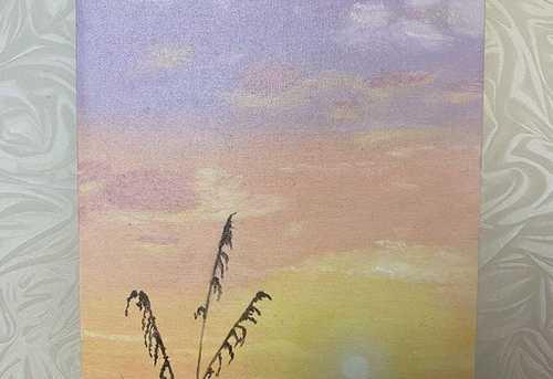 Картина маслом "Закат"