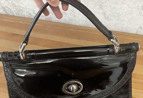 Сумка натуральная кожа + лаковая Nine West