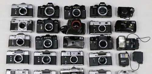 Фотоаппараты (23 штуки) и аксессуары №2
