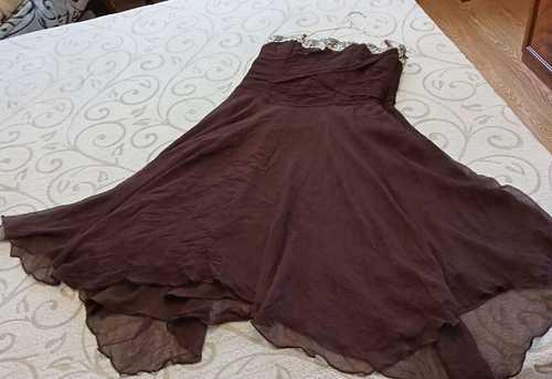 Шикарное платье из натурального шелка 50 52 размер