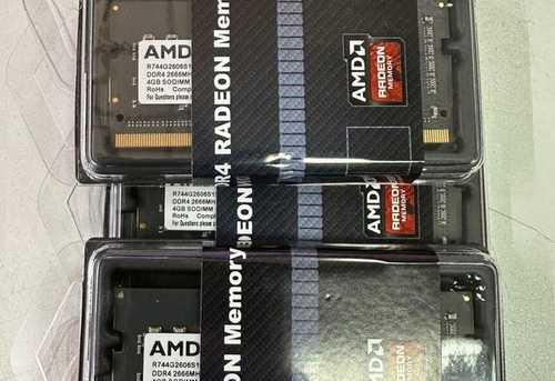 Новая DDR4 2666 mhz AMD 4 gb sodimm R744G2606S1S-U
