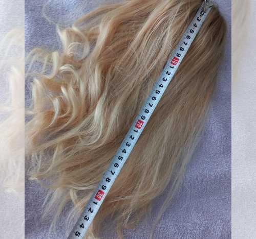 Накладка из натуральных волос блонд 35-37 см