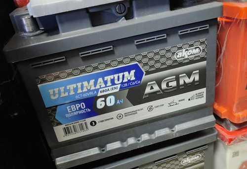 Аккумулятор Ultimatum 60ah AGM