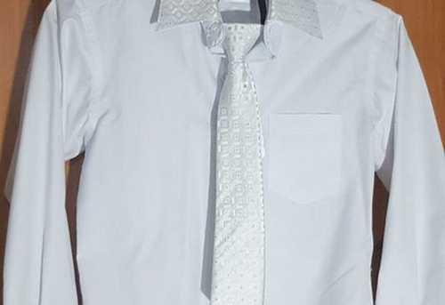 Рубашка белая на мальчика с галстуком