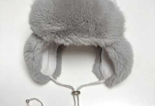 Зимняя шапка ушанка для девочек 48
