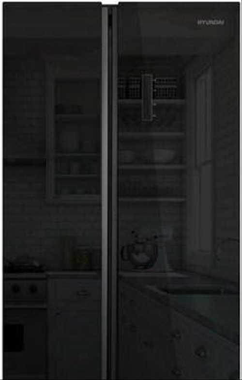 Холодильник Side by Side Hyundai CS6503FV черное с