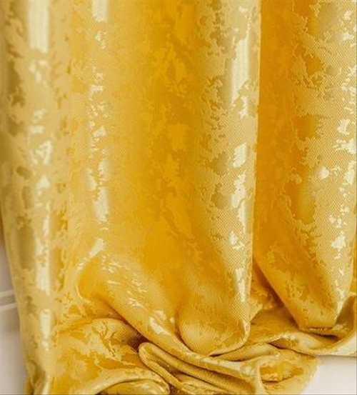 Шторы Версаль Жёлтый канвас портьеры новые мрамор