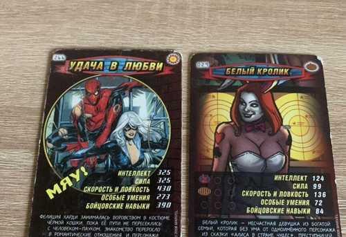 Карточки человек паук герои и злодеи
